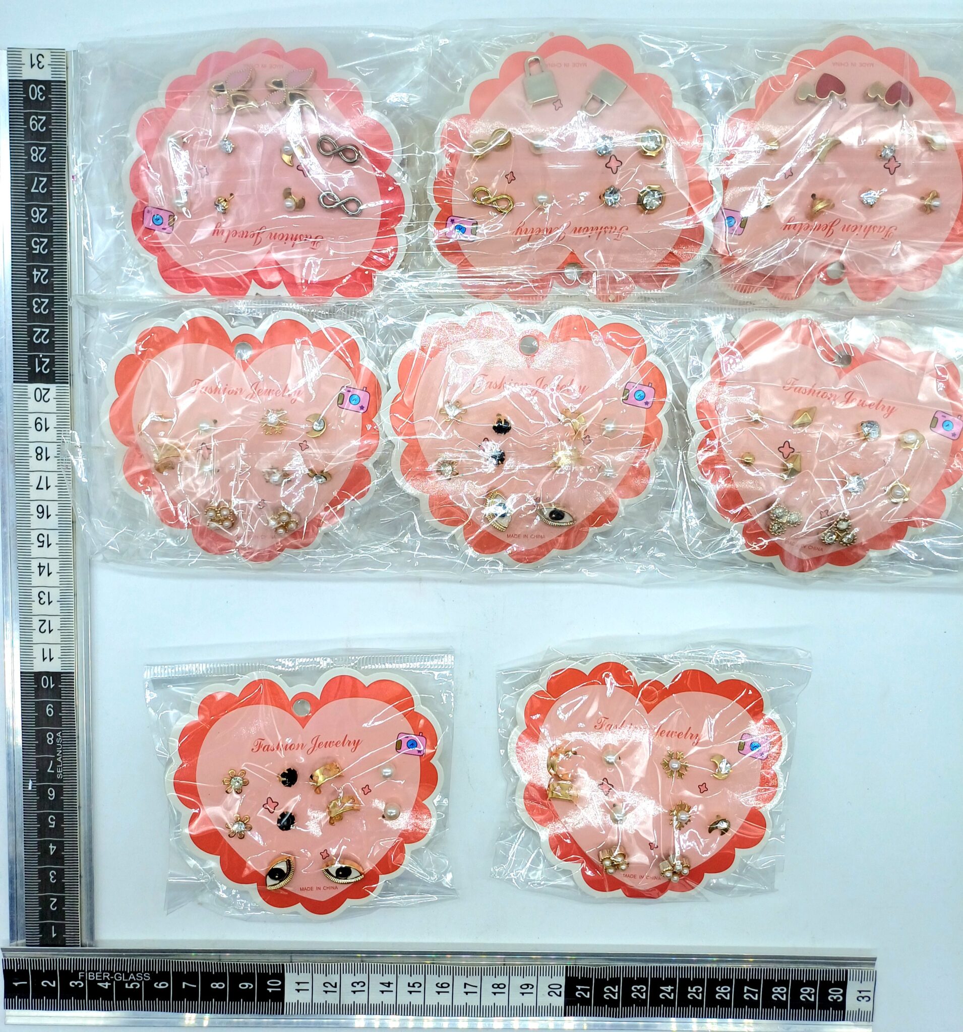 A – 011 arete 5 pares blister corazón C/12 2B-2 – Kanko