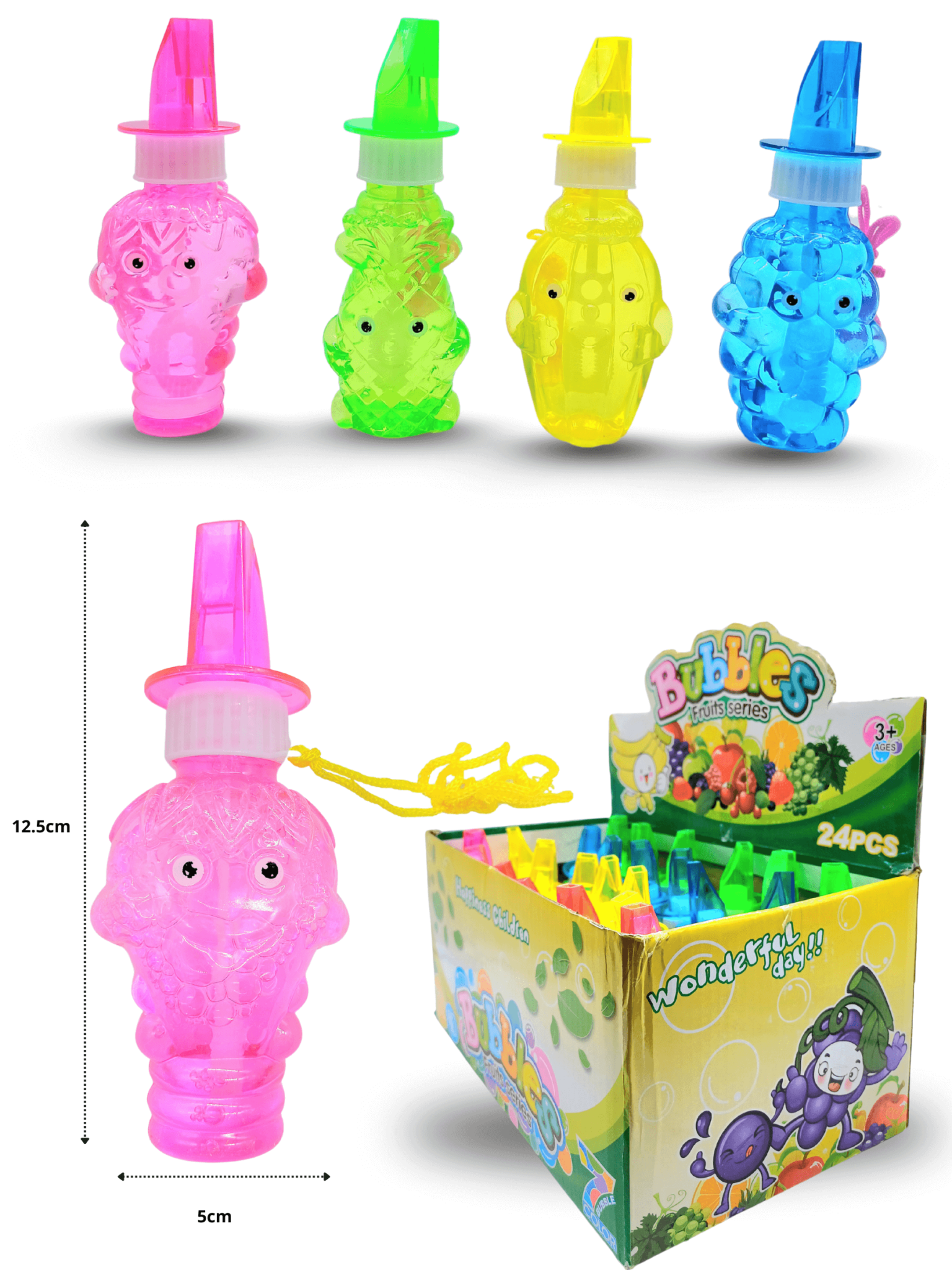 T – 145 burbuja animales con silbato C/24 1C-15 – Kanko